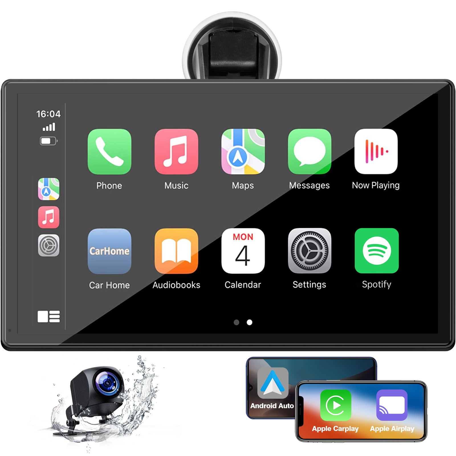 Toguard Wireless Apple Carplay and Android Auto 9 Inch Touch Screen, P – Toguard camera