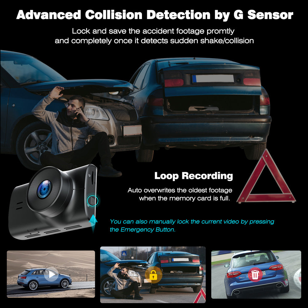 4K+1080P Front and Rear 24/7 Parking Mode Dash Cam -Toguard – Toguard ...